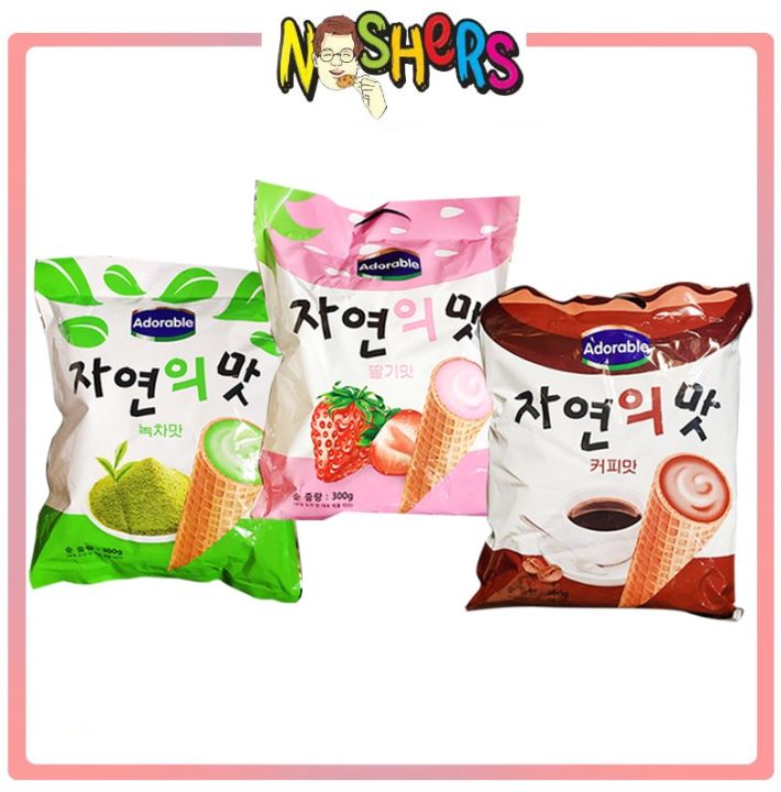 Noshers Adorable Korea Ice Cream Cone Coffee Cone Strawberry Cone ...