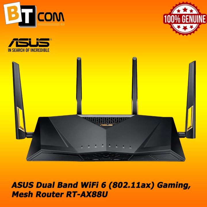 ASUS Dual Band WiFi 6 (802.11ax) Gaming,Mesh Router RT-AX88U | Lazada