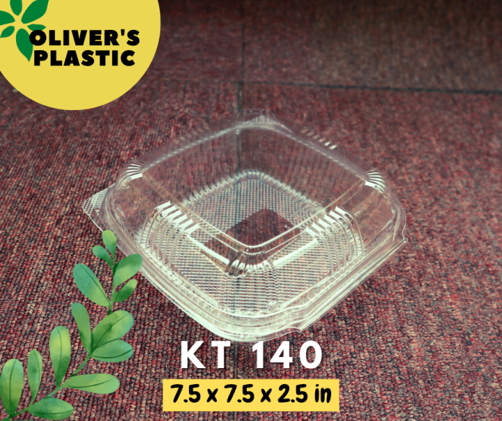50 pcs - Pastry Cakes Clear Plastic Clamshell (KT140) (square food ...