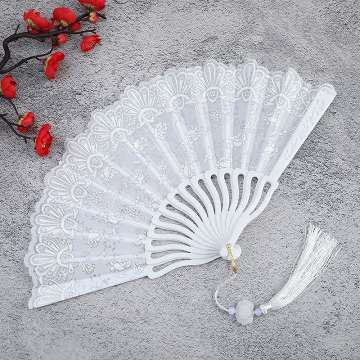 Folding Fan Ancient Style Fan Rose Fan Dance Fan Wedding Fan | Lazada.co.th
