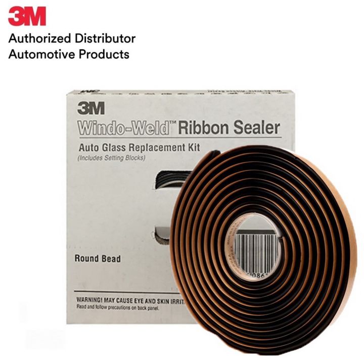 3M 8612 WINDOW-WELD RBSL กาวเส้นติดตั้งกระจกรถยนต์ ขนาด 3/8 Inch x15 ft ...