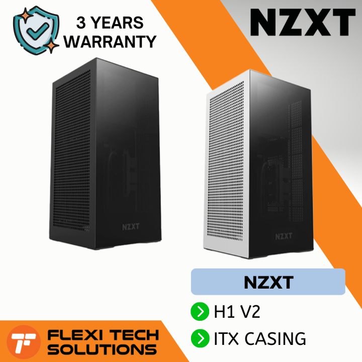 Flexi Tech NZXT H1 V2 ITX Case Compact Mini-ITX w/ AIO, PSU, and Gen 4 ...