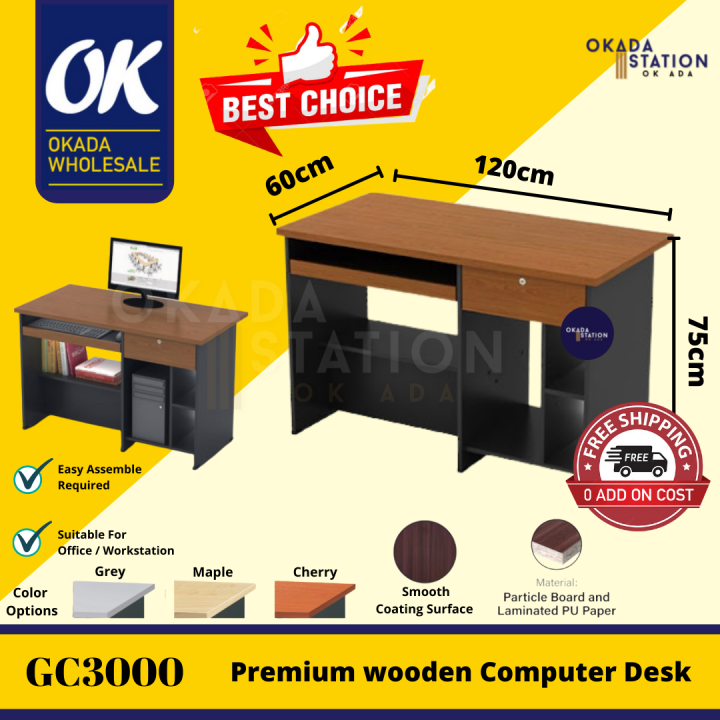 OKADA GC3000 Computer Table / Meja Komputer / Office Table / Meja ...