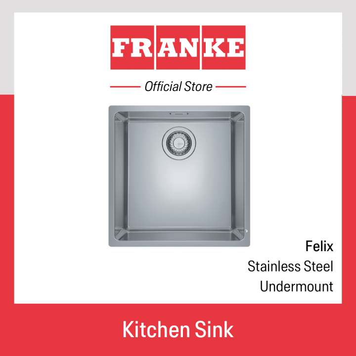 FRANKE Felix Undermount/ Topmount Single Bowl Stainless Steel Kitchen ...