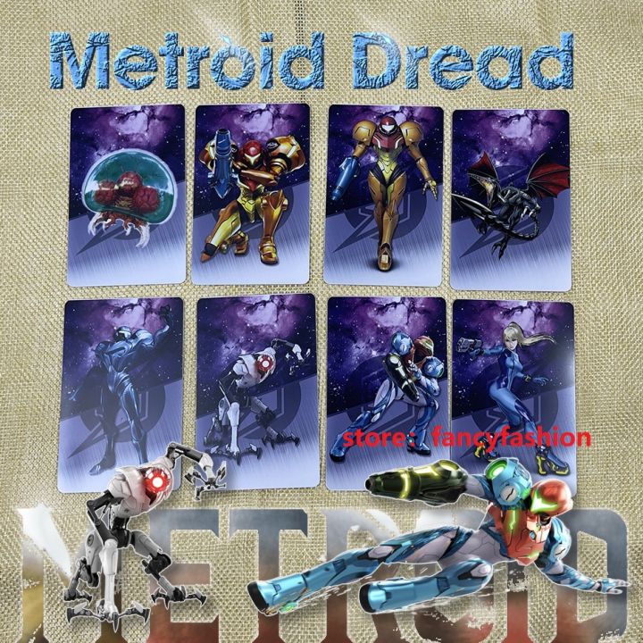 8PCS Amiibo Card New Metroid Survival Dread Series Samus Aran EMMI ...