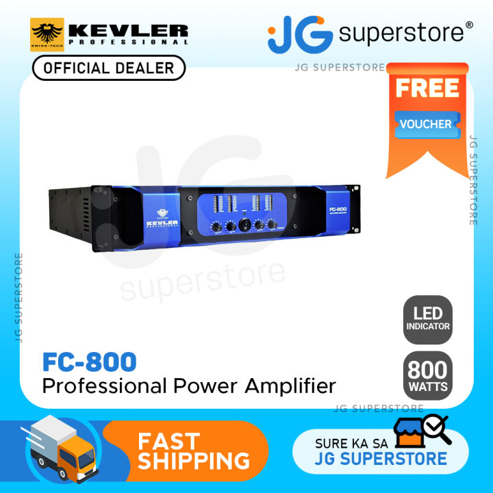 KEVLER FC-800 4-Channel 800W Professional Power Amplifier with Stereo ...