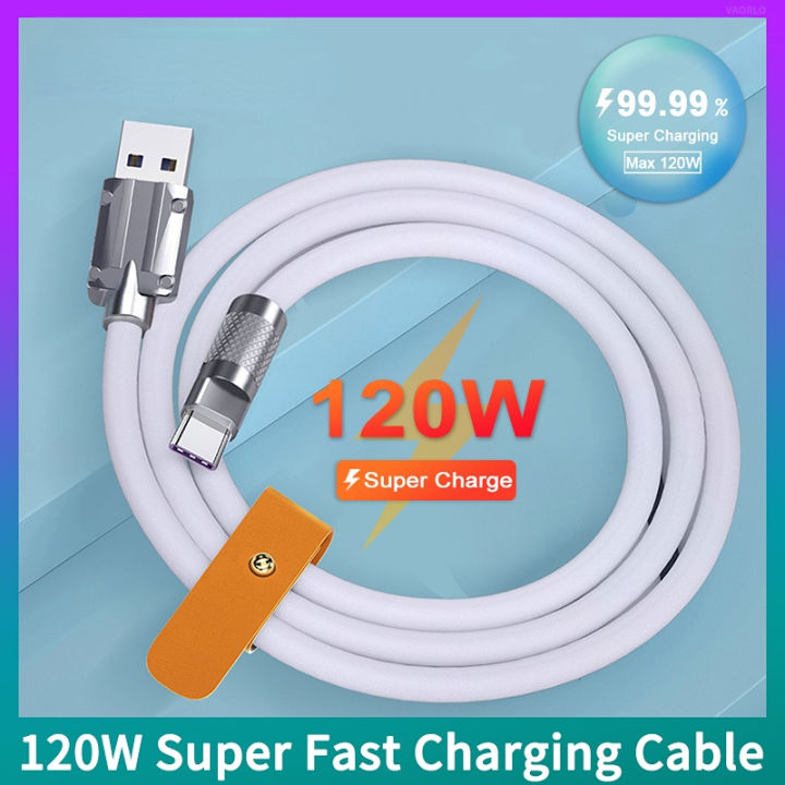【Spot supply】1M 2M Original 120W Super Fast Charging Cable Metal Zinc ...
