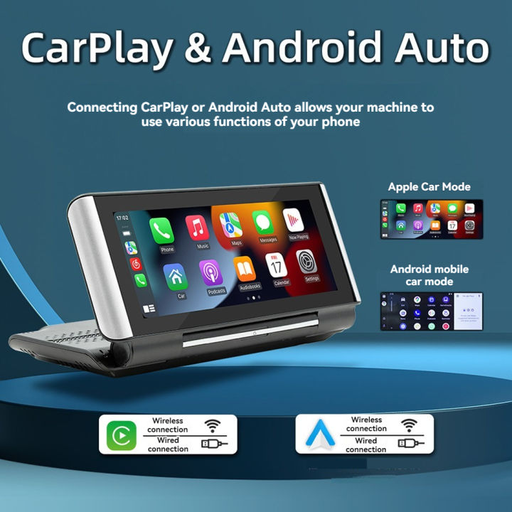 Wireless Multimedia Player, Portable 6.86" Foldable Touch Screen with ...