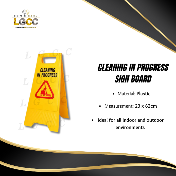 Cleaning in Progress Signboard (Yellow) | Lazada PH