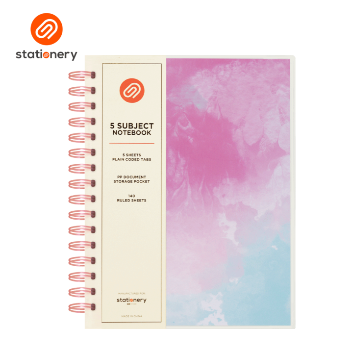 5 Subject Notebook with Pouch - Tie-dye | Lazada PH