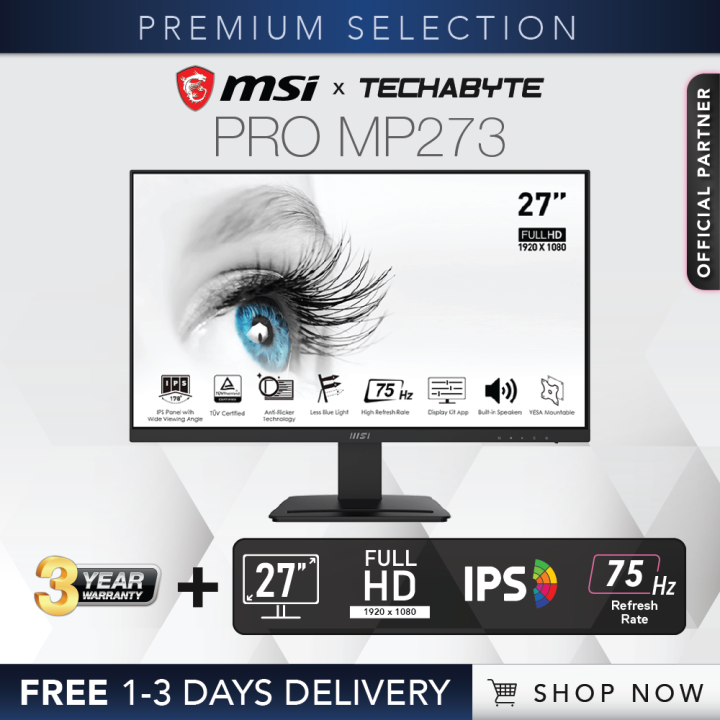 MSI PRO MP273 / PRO MP243 | 27" / 24" FHD | IPS Monitor (Black ...