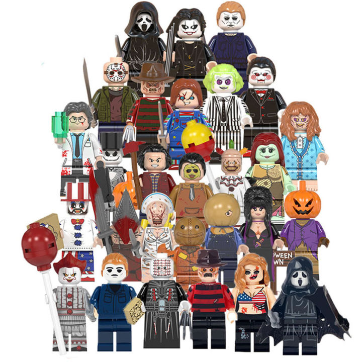 Halloween Horror Movie Zombie Jason Minifigures Kids, Building Blocks ...
