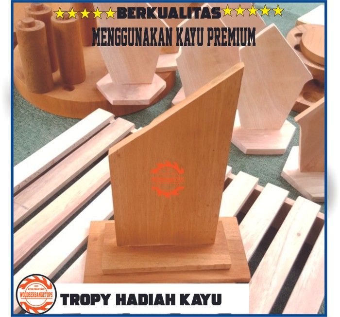 Plakat Kayu Polos Tinggi 22 cm Trophy Hadiah Penghargaan/BERKUALITAS ...