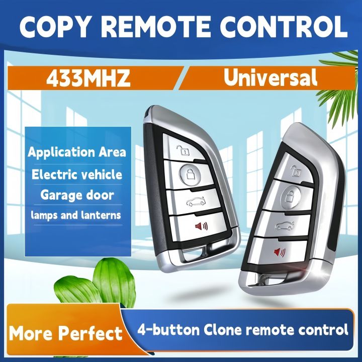 433MHz 4CH Duplicator Cloning Remote Control RF Wireless Transmitter ...