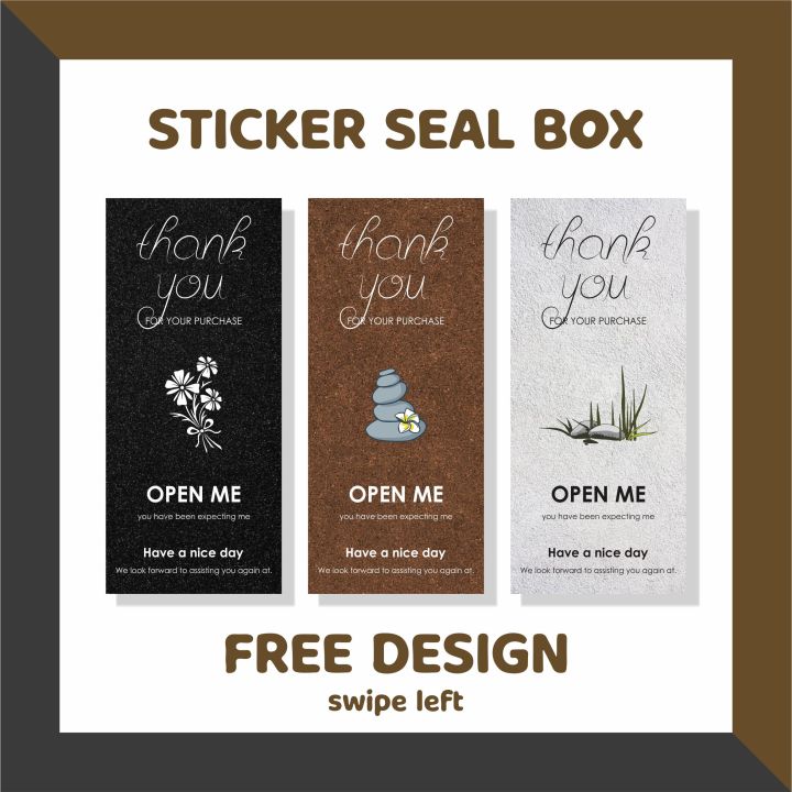 [ISI 35 PCS] Stiker/Sticker Segel Box (Seal Box/Label Packaging ...
