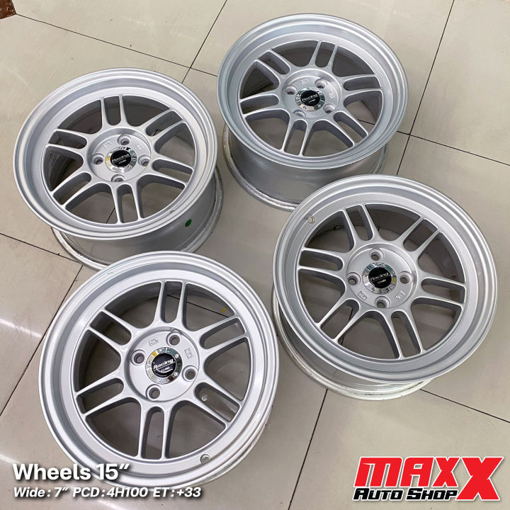 ล้อแม็ก มือ2 ENKEI RPF1 ขอบ 15x7" 4H100 ET+33 สีบรอนซ์เงิน ล้อมือ2 สภาพดี สีสวย (ขายเป็นชุด 4 วง ...