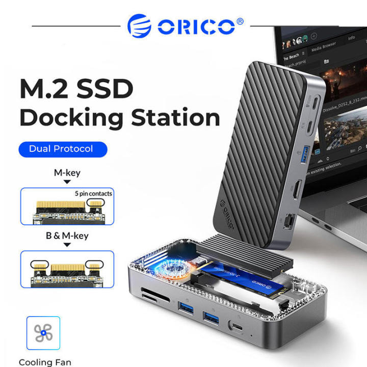 2025 Brand Authenticity ORICO Docking Station with M.2 SSD Enclosure ...