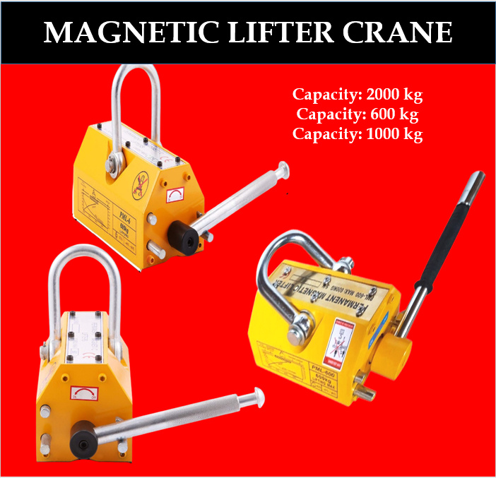 Toyu 600-2000KG Magnetic Lifting Lifter Crane Lifting Magnet Steel ...