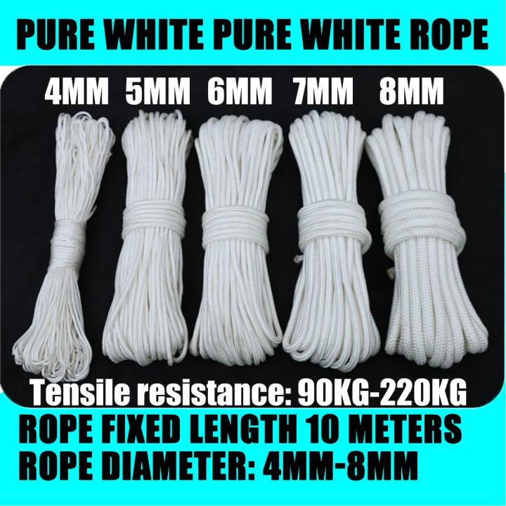 1 roll 10/20Meters 4mm-8mm Pure white braided rope Multifunctional nylon rope | Lazada PH
