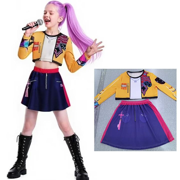 OKKFINE Rumi Cosplay Kpop Demon Hunters Costume Kpop Group Idol Mira ...