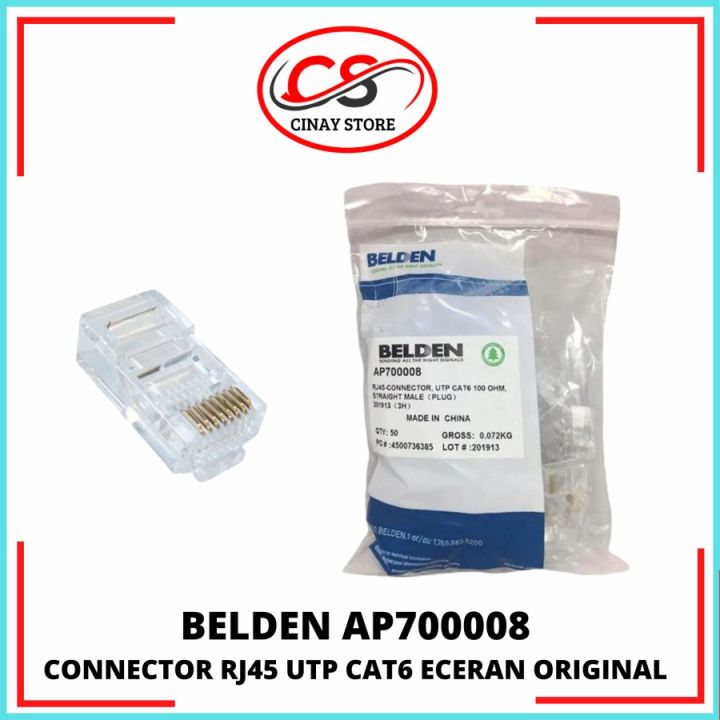 BELDEN AP700008 Konektor RJ45 Connector RJ45 Cat-6 Eceran 1pcs | Lazada ...