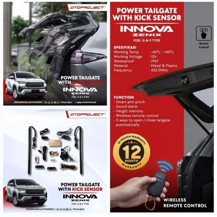 Power back door / Tailgate Otoproject Innova Zenix 2023 | Lazada Indonesia