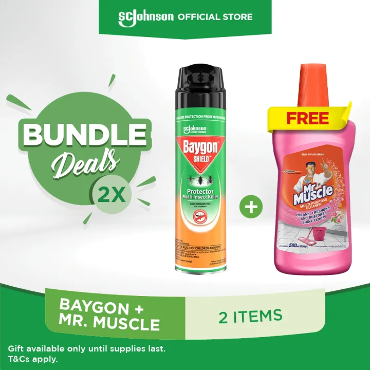 Baygon Shield Protector Multi-Insect Killer - 500ml - Free Mr. Muscle | Lazada PH