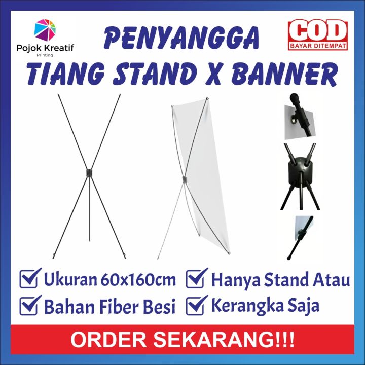 Stand Penyangga Kerangka Tripod X Banner Benner Spanduk Sepanduk ...