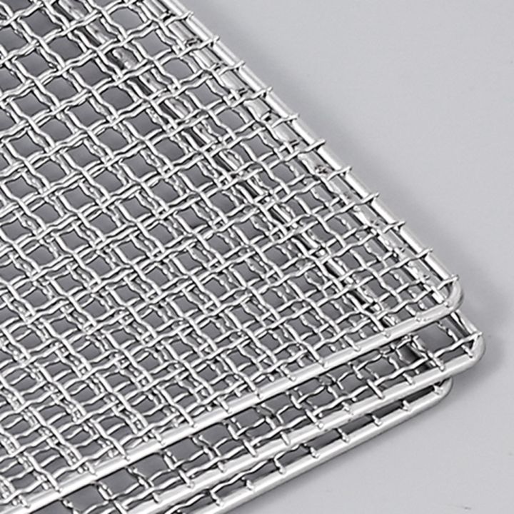 Large Size Square BBQ Grill 304 Stainless Steel Mesh Korean Barbecue ...