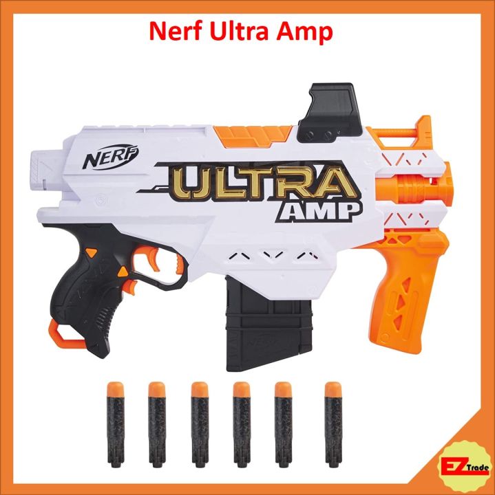Hasbro NERF Ultra Amp Motorised Blaster, 6-Dart Clip, 6 NERF Ultra Darts 0954 | Lazada Singapore