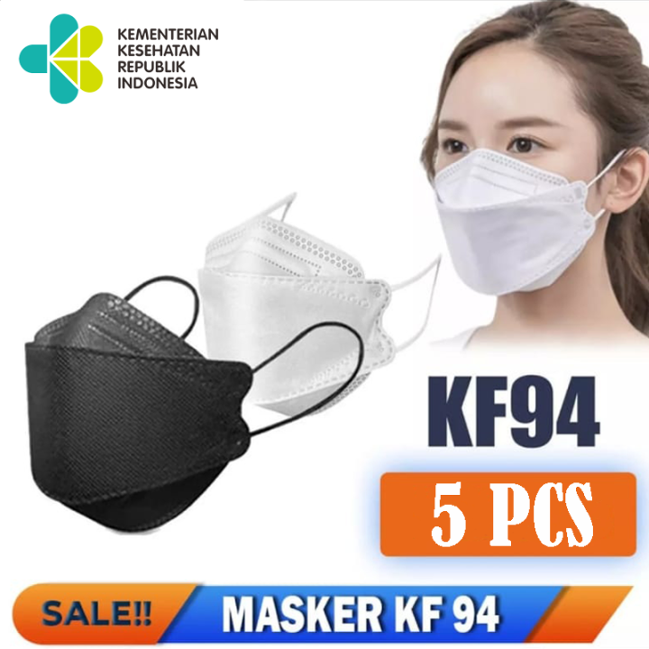 Masker KF94 isi 5pcs / 25pcs 3ply Earloop Mask Korea Style IZIN ...