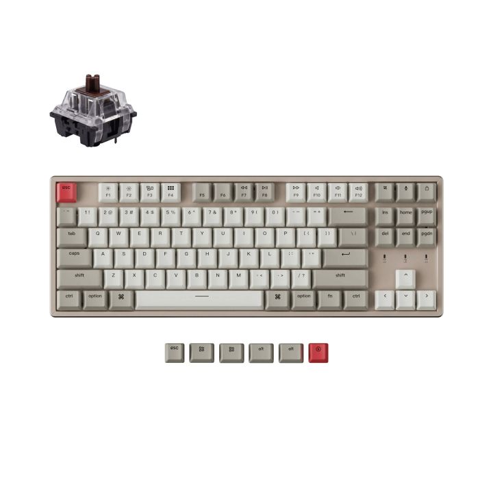 Keychron K8 M 87-Key TKL Layout Wireless Mechanical Gaming Keyboard ...