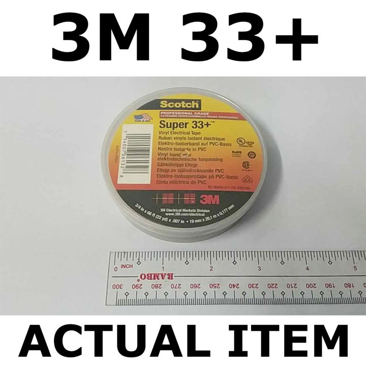 ORIGINAL 3M SUPER 33+ VINYL ELECTRICAL TAPE 3/4" X 66FT X 0.007 INCHES ...