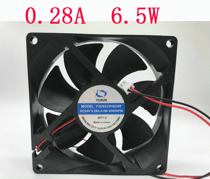 YUXUN YXD9225HS24R 24โวลต์0.23A 0.28A 9225เครื่องเชื่อมอินเวอร์เตอร์พัดลมระบายความร้อน92*92*25 ...