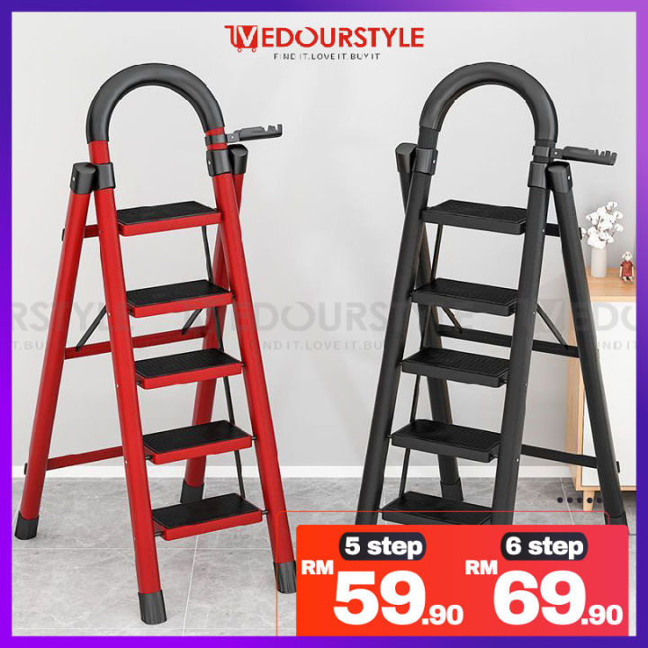 Vedourstyle 5 Steps / 6 Steps Foldable Ladder /Multipurpose Folding ...