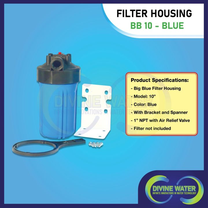 Filter Housing Big Blue 10” with Bracket and Spanner | Lazada PH