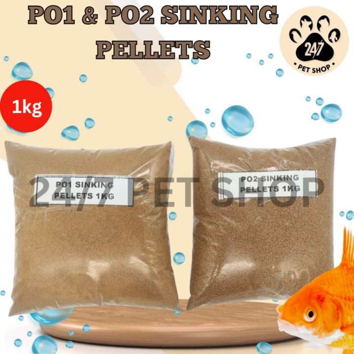 1kg P01 P02 PO1 PO2 Granules Fish Food Premium Sinker Sinking Pellets ...