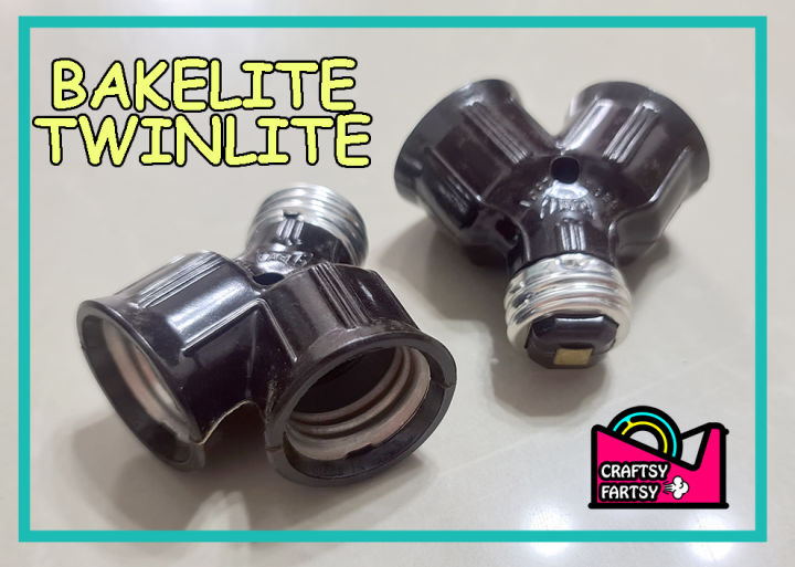 (PER PIECE) Eagle Brand Bakelite Twinlite/ Receptacle Splitter / 2 ...