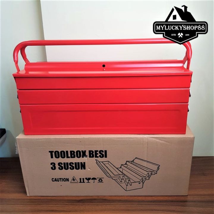 Tool Box Besi 3 Susun - ToolBox Kotak Perkakas dan Peralatan Mancing ...