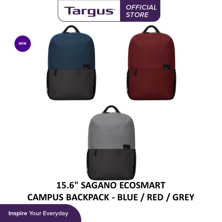 [NEW!] Targus 15.6" Sagano EcoSmart Campus Backpack - Blue / Red / Grey ...