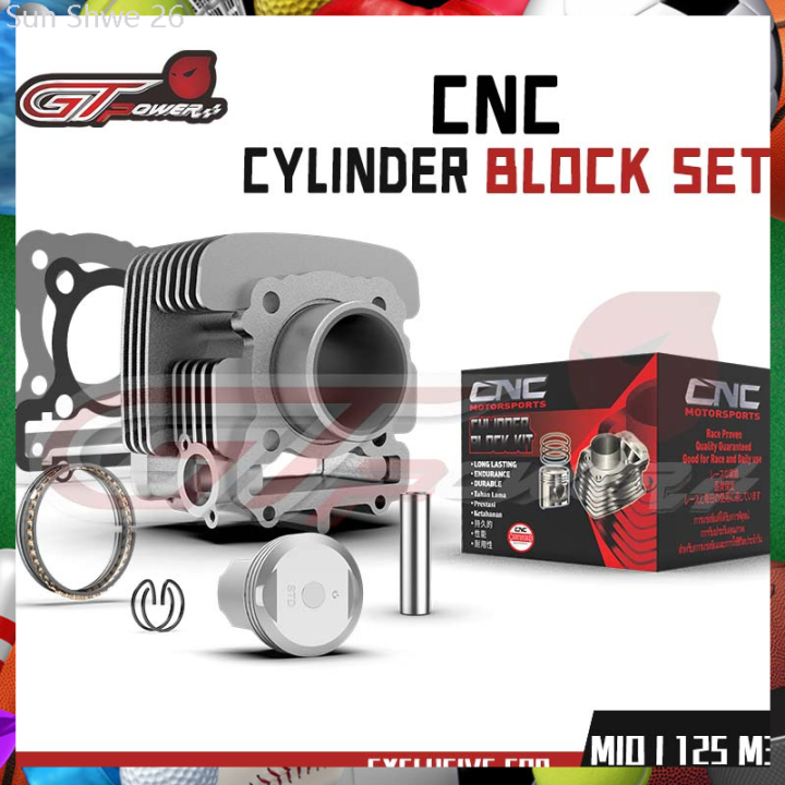 ️CNC Cylinder Block Set MIO I 125 / MIO I 125 M3 / MIO SOUL I 125 STD ...
