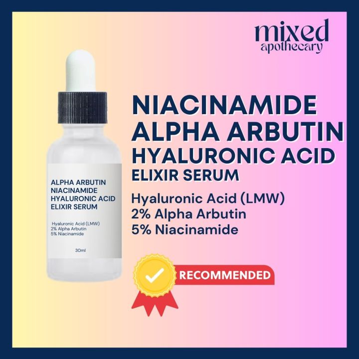 5% Niacinamide 2% Alpha Arbutin with Hyaluronic Acid Serum Elixir | Lazada PH