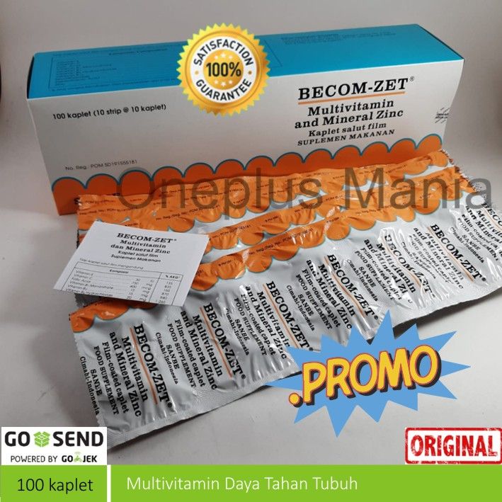 BECOM ZET MULTIVITAMIN DAYA TAHAN TUBUH (HARGA PERBOX) | Lazada Indonesia