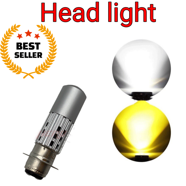 HONDA Click Motorcycles Headlight LED DUAL Bulb High Yellow Low White ...