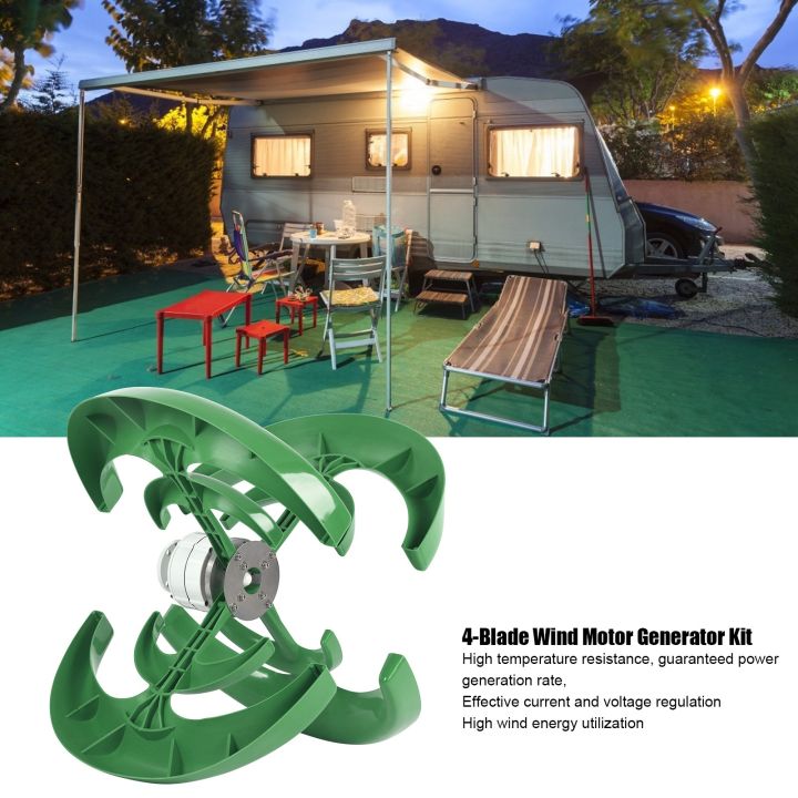 Wind Turbine Kit 400W 4 Blade Generator มอเตอร์ไฟฟ้ากระแสสลับ ระบบ ...