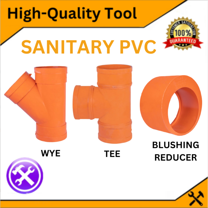 SANITARY PVC ORANGE FITTINGS TEE/WYE/BUSHING REDUCER | Lazada PH