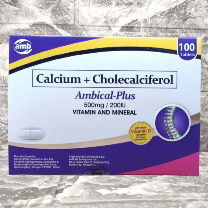 Ambical - Plus (Calcium + Vitamin D3) 100 Tablets | Lazada PH