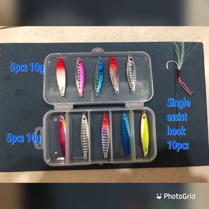 🇲🇾metal jig set 10g with box | Lazada
