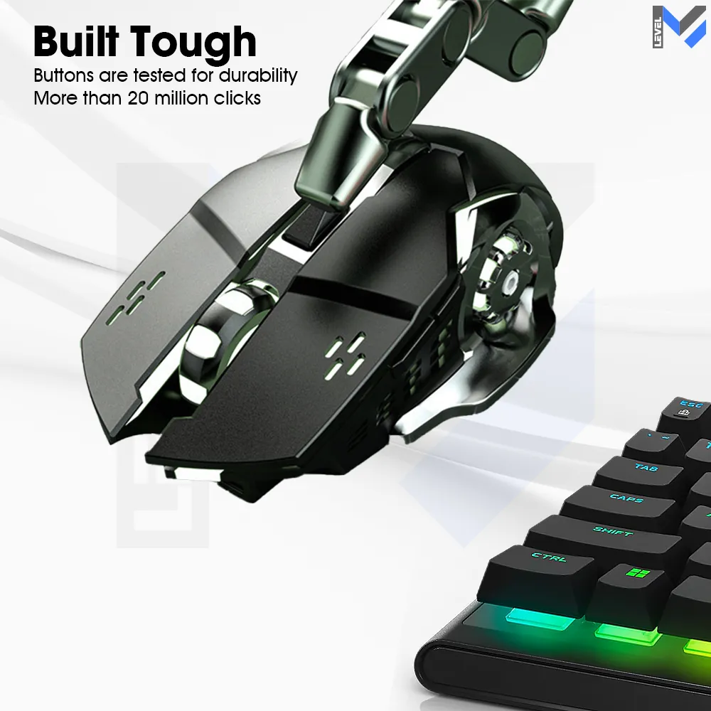 Gaming mouse DUAL MODE WiFi + Bluetooth 6D/7D Silent Wired Wireless ...