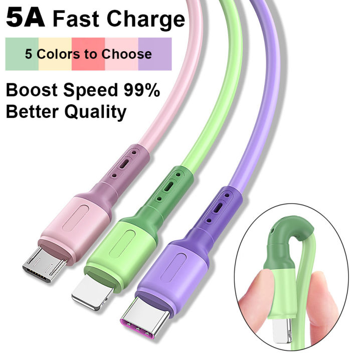 Fast Charger cable Lightning Type-C Micro USB Charging cable Safer ...